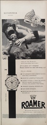 RW ROAMER ROTOPOWER AUTOMATIQUE Publicité MONTRE 1 Page 1958 Originale ...
