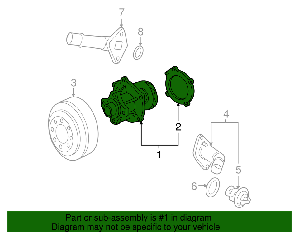 Genuine GM Engine Water Pump 12620226 | eBay