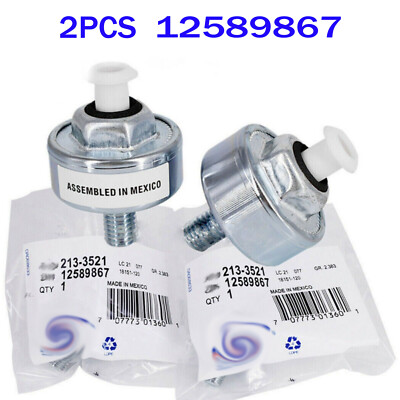 2PCS Genuine OEM 12589867 213-3521 Knock Sensors For Chevy Silverado ...