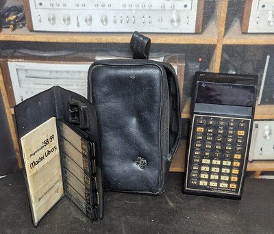 1977 Texas Instruments TI-59 Programmable Calculator with Case & Cards ...