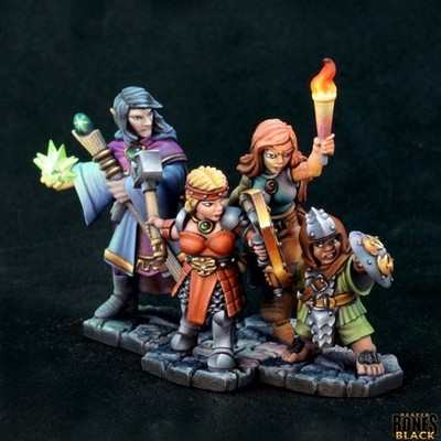 SMALL ADVENTURING PARTY (Set of 4) (Unpainted) Reaper Miniatures Bones ...