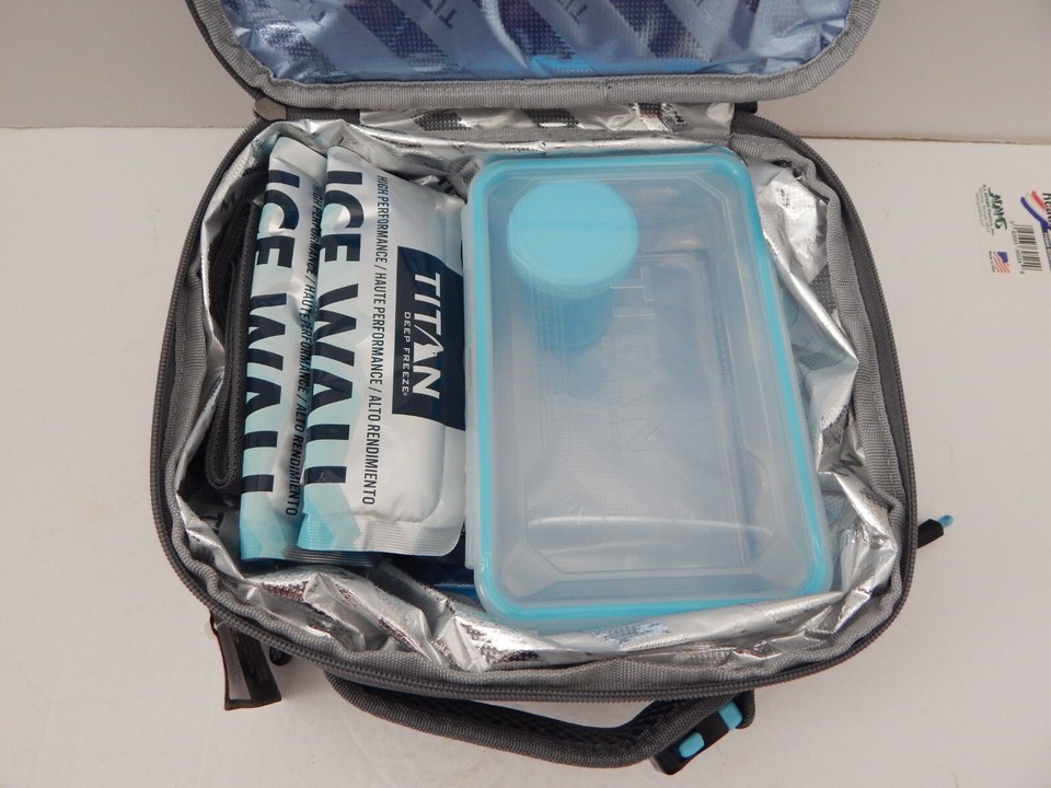Titan Expandable Lunch Box with Leak Proof Container Gray New | eBay
