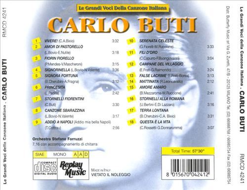 CARLO BUTI GRANDI VOCI DELLA CANZONE ITALIANA NEW CD 8015670042412| eBay