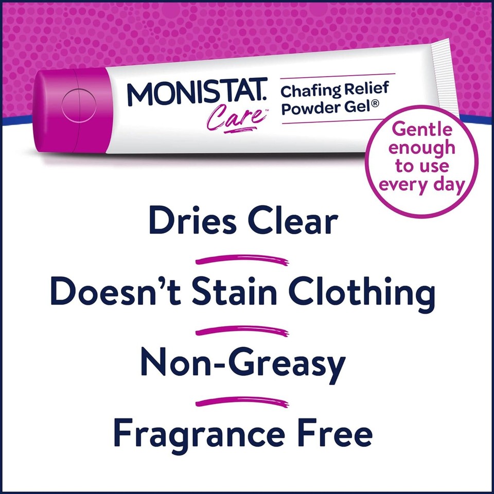 Monistat Chafing Relief Powder Gel, Anti-Chafe Protection, Fragrance ...