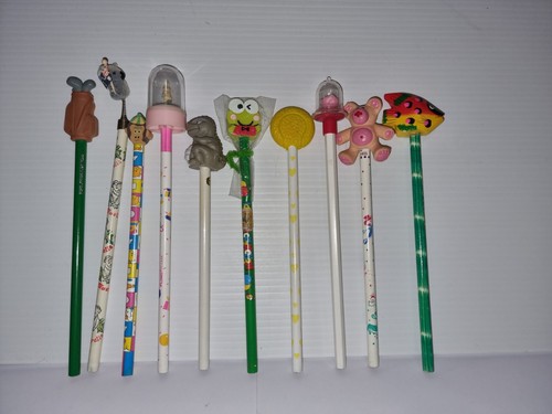 10 x Assorted Vintage 80s 90s Pencils & Pencil Toppers #10 | eBay Australia
