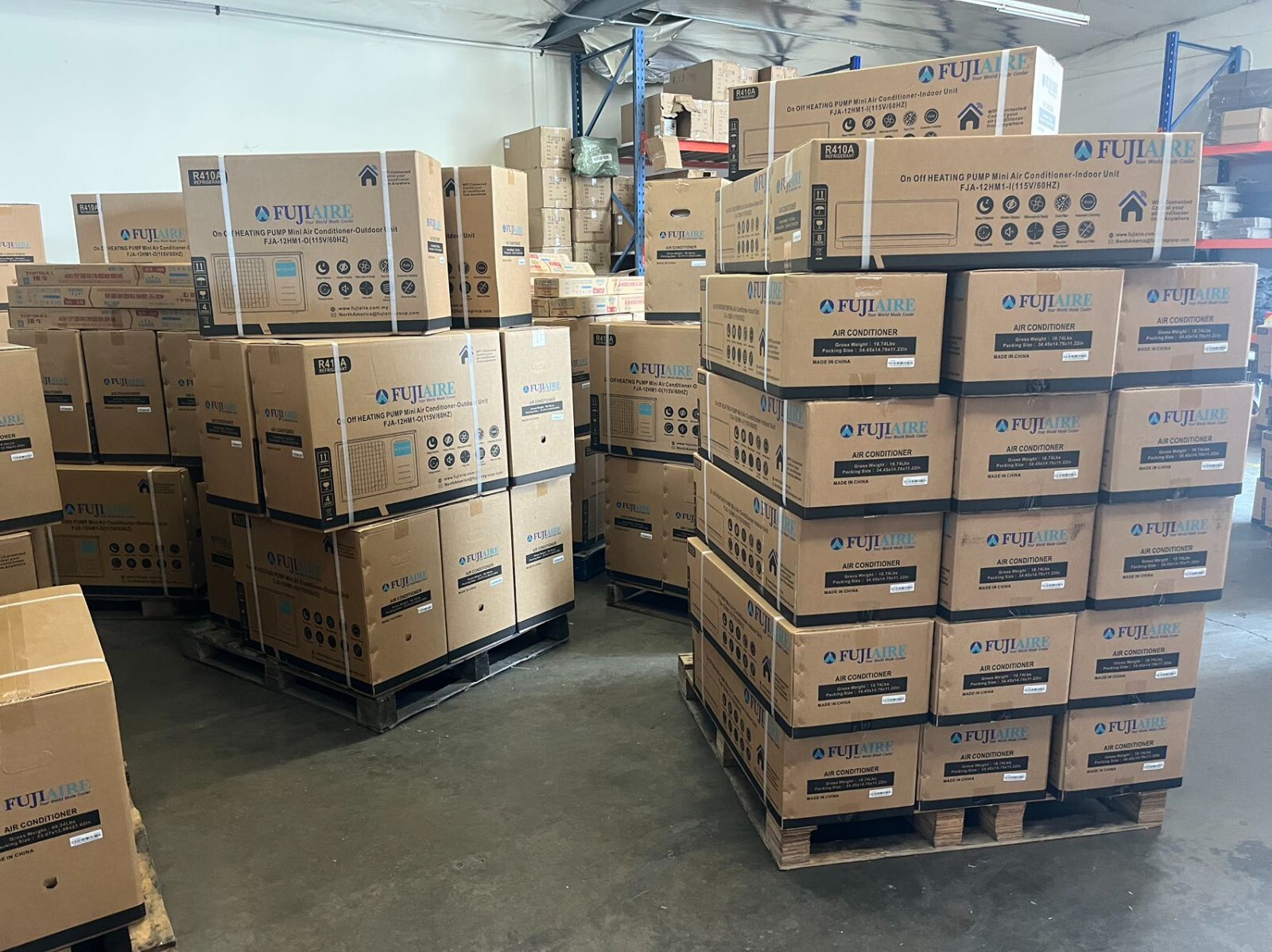 FUJIAIRE 12,000 BTU Ductless Air Conditioner, Heat Pump Mini Split 110V ...