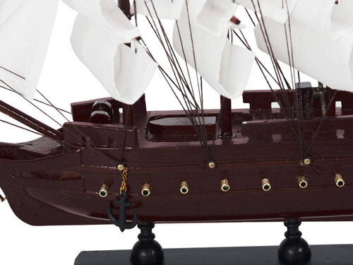 Wooden Captain Kidds Adventure Galley White Sails Model Pirate Ship 12 ...