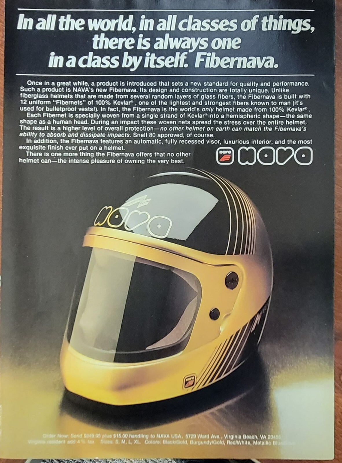 1982 Nava Fibernava Motorcycle Helmet Print Ad | eBay
