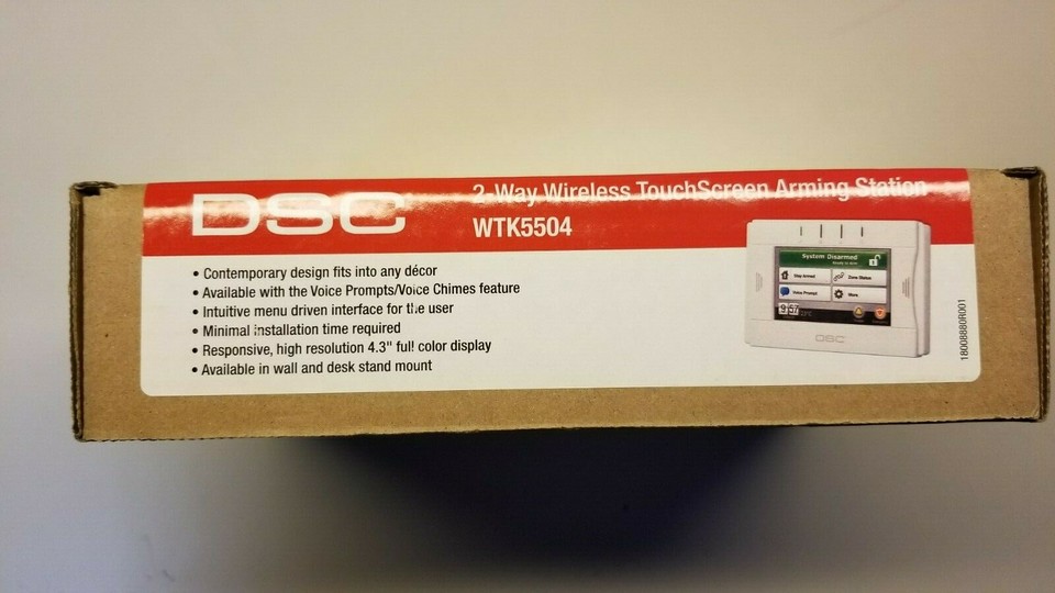 DSC WTK5504 ADT 2-Way Touchscreen Arming Station For PowerSeries ALEXOR ...