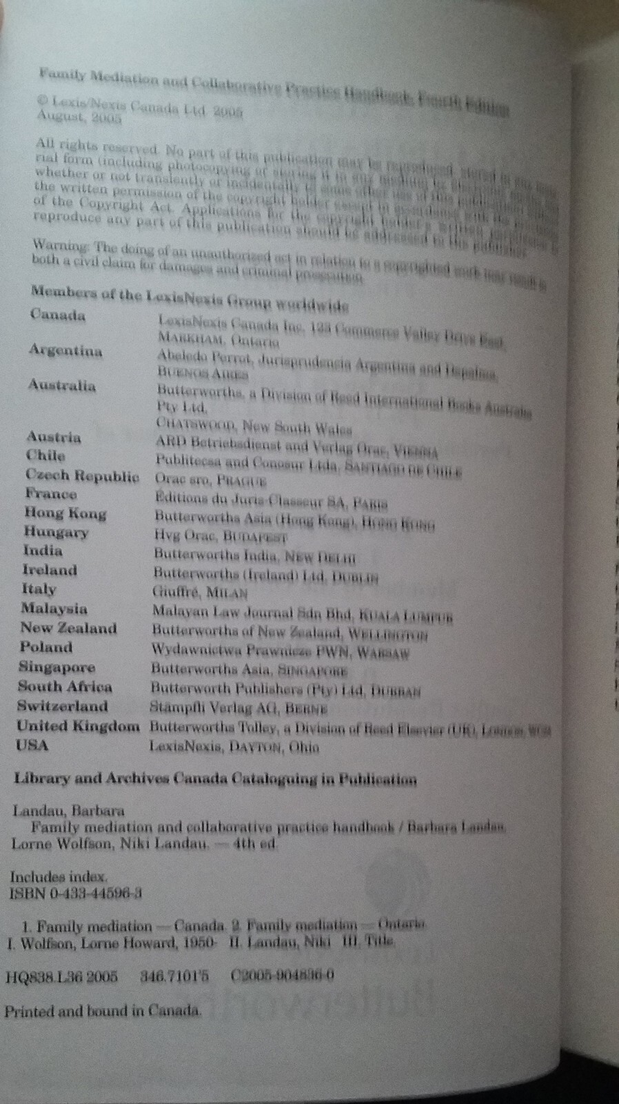 Family Mediation and Collaborative Practice Handbook by Barbara Landau ...