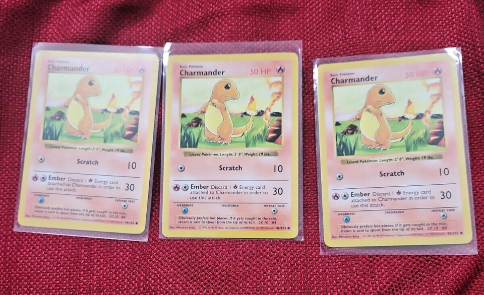 Shadowless Base Set Charmander 46/102 Pokémon | eBay