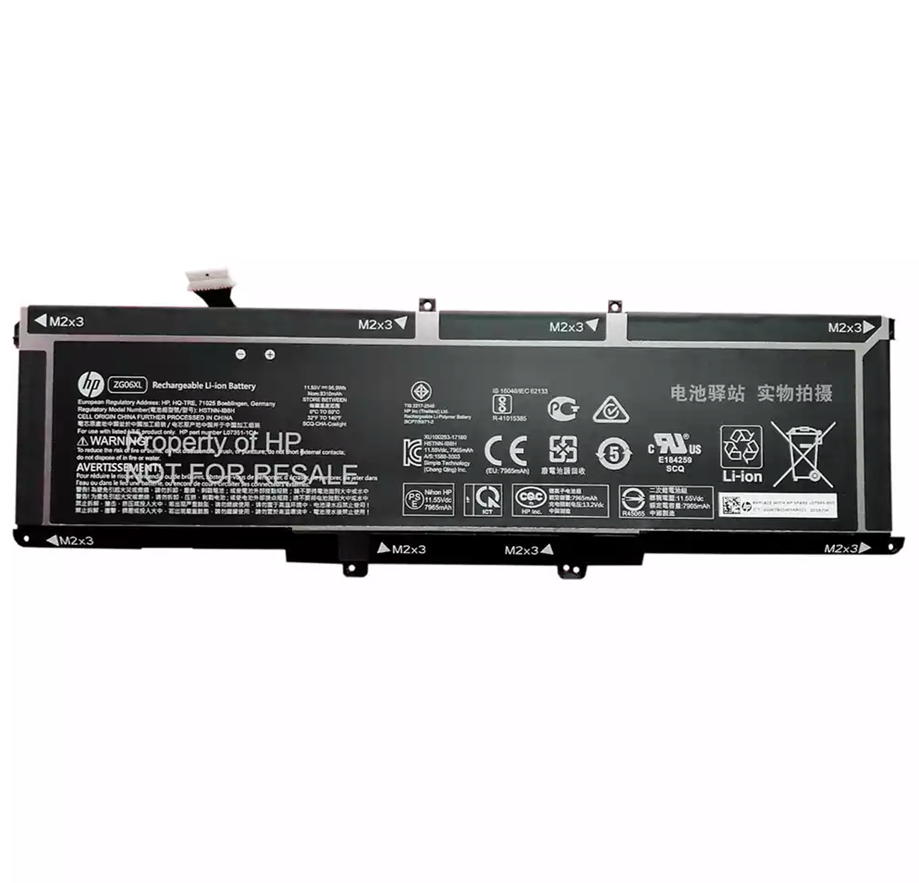 Genuine Battery ZG06XL HSTNN-IB8H For HP EliteBook 1050 G1 ZBook Studio ...