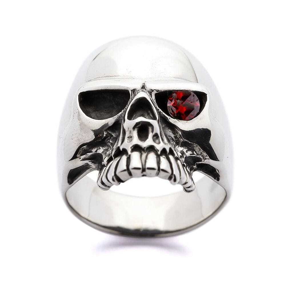 925 Sterling Silver Ruby Skull Rings | eBay