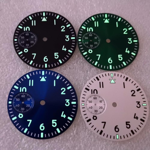 Black/Green/Blue/White Watch Dial Luminous For Seagull ETA 6497 ST3600 ...