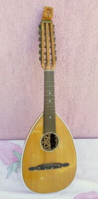 Antique Mandriola or Tricordia, 12-string mandolin. Meinel & Herold ...
