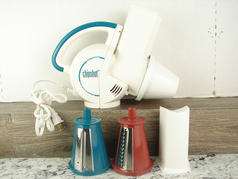 Vintage Presto Chip Shot Potato Chipper- Food Processor- Slicer- Ripple ...