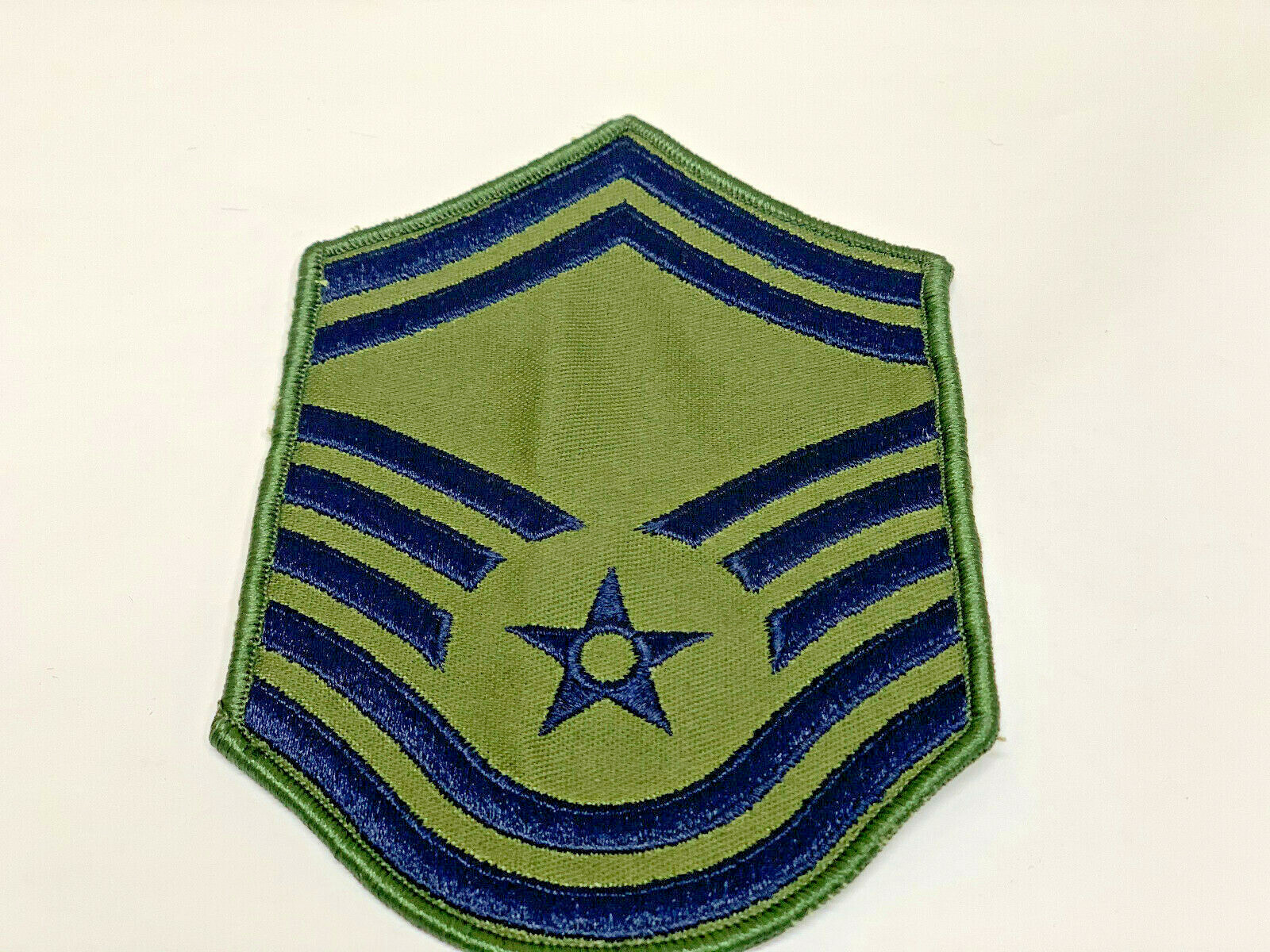 2 USAF U.S. AIR FORCE SENIOR MASTER SERGEANT E-8 RANK EMBROIDERED OD ...