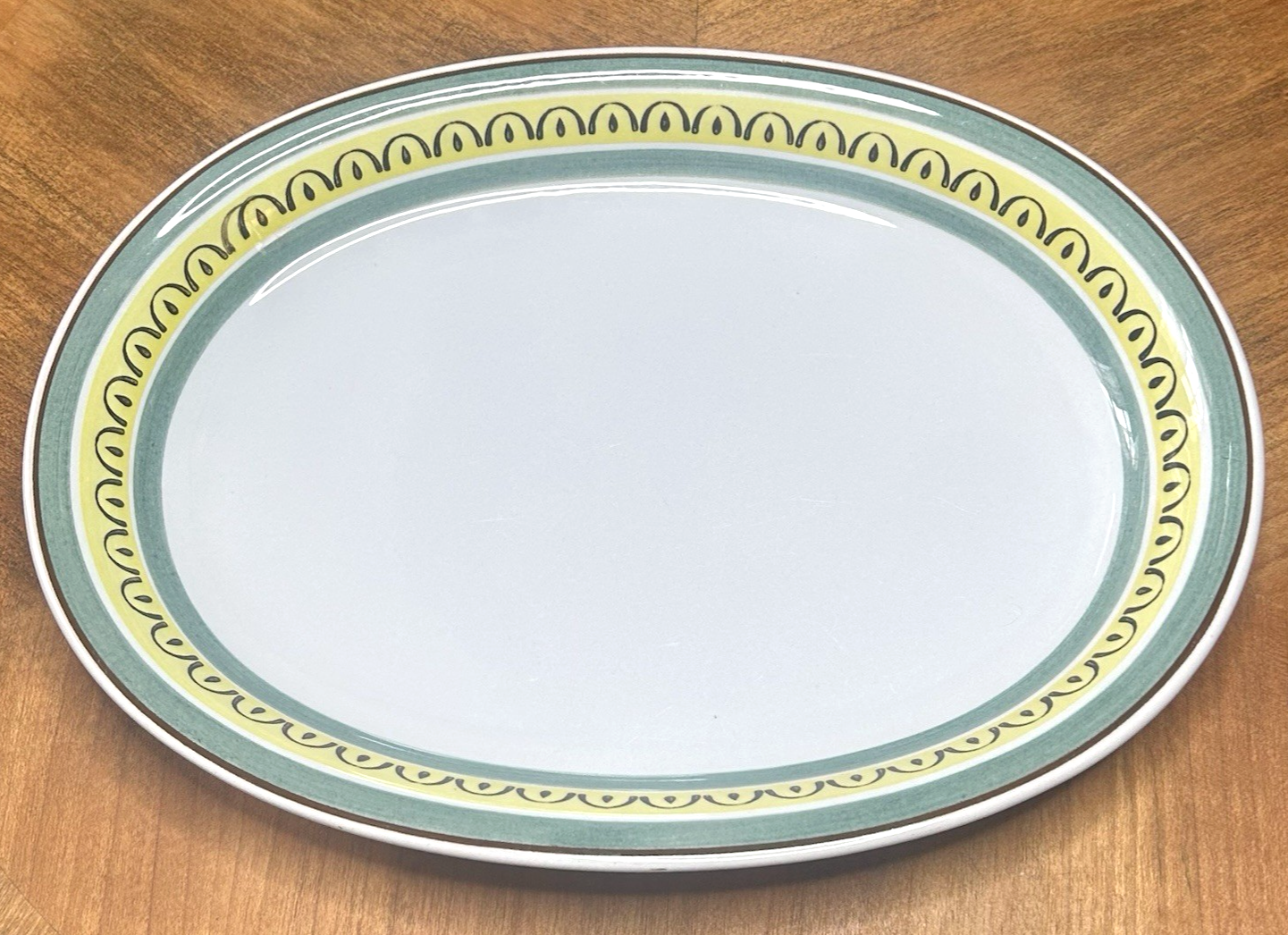 CROWNBAND Oval Serving Platter 12" Arabia of Finland Olga Osolin ...