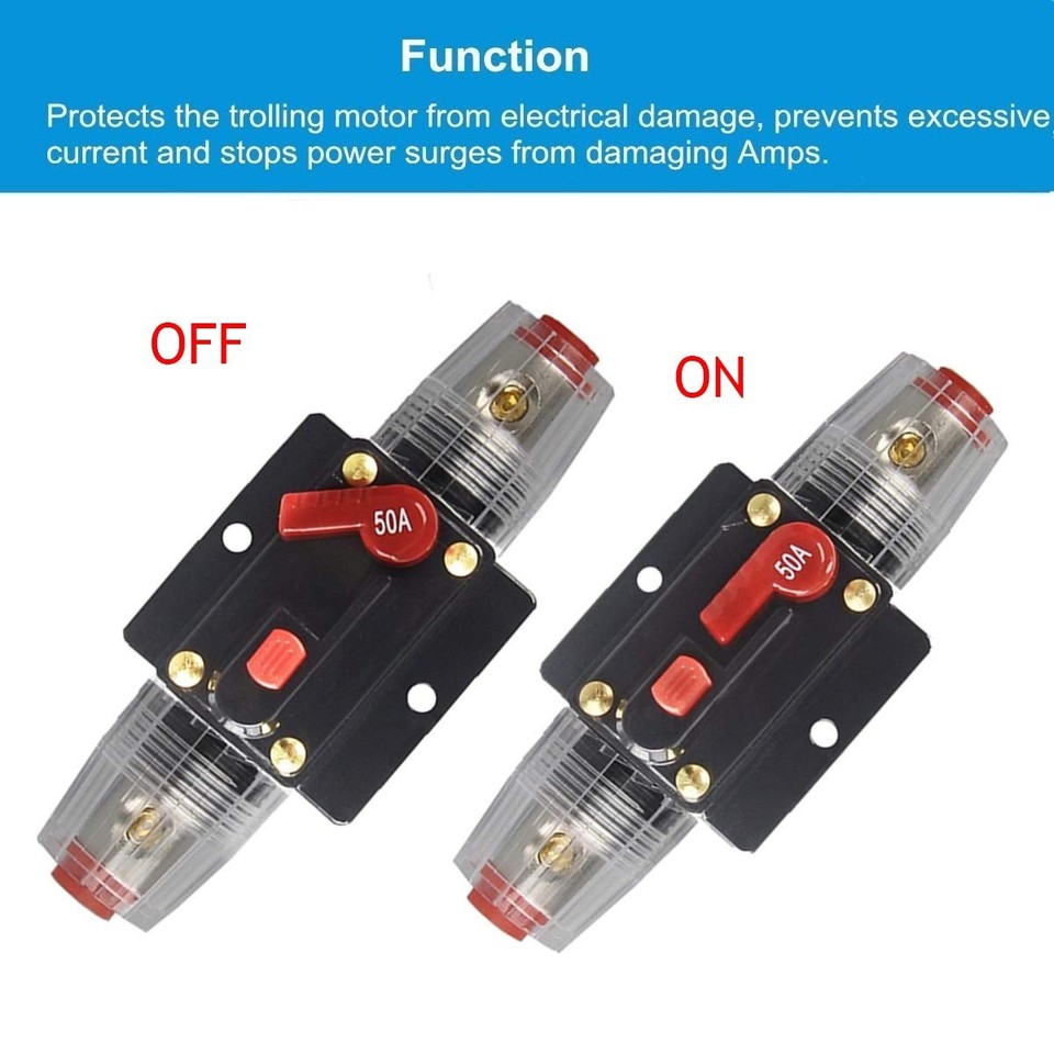 30A 40A 50A 60A 80A 100A 150A Audio Circuit Breaker Auto Car Stereo ...