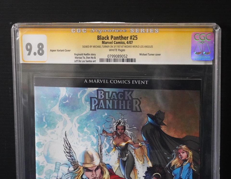 Black Panther 25 CGC 9.8 Signed Thor Aspen Variant Michael Turner ...