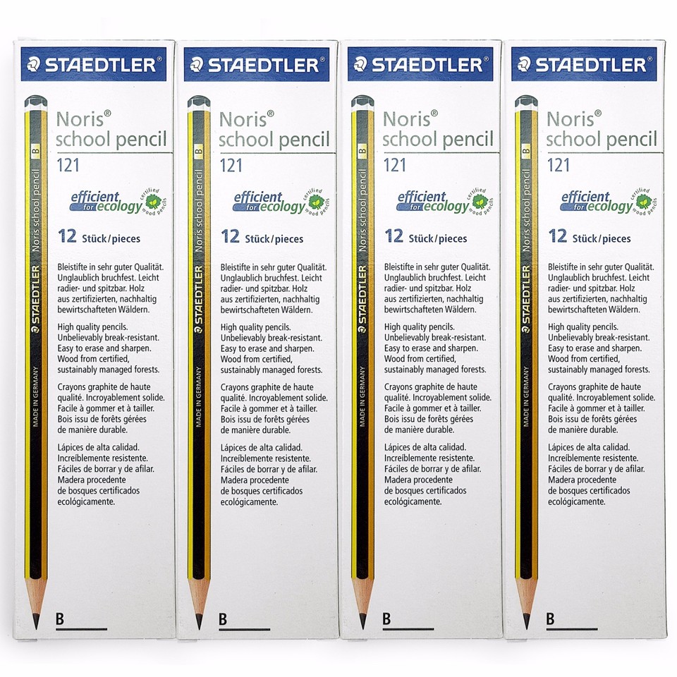 Staedtler Noris School Pencils 121 - Boxed - In Grades HB/B/2B/H/2H ...