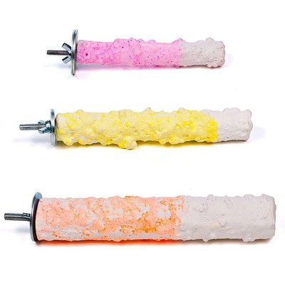 Polly's Cuttlebone & Calcium Bird Perch: Edible Fruit Flavoured Mineral ...