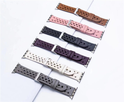 Genuine Leather Weave Wrist Band Strap for Apple Watch Series 7 6 5 4 3 ...
