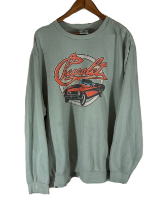 GM Chevrolet Men's Crewneck Light Green Pullover Sweatshirt Size 3 XL ...