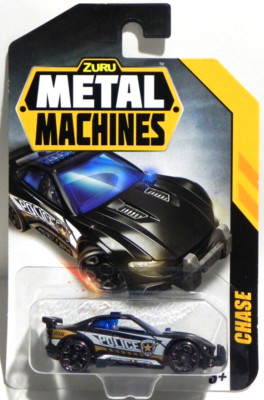 ZURU Metal Machines Diecast Car Chase Police Car Black White Gold 1:64 ...