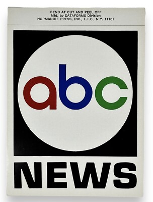 1966-1976 ABC NEWS Bumper Sticker TV Station Decal 4"x5" Network NOS | eBay