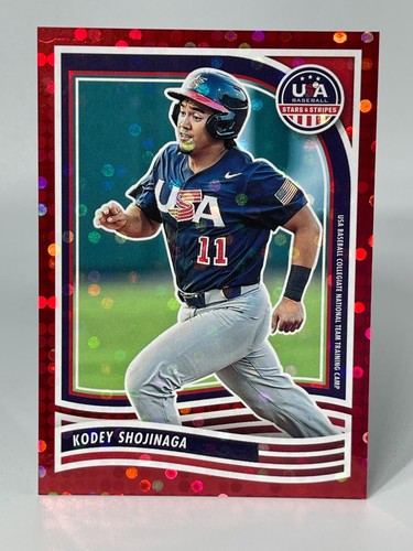 2024 Panini USA Stars & Stripes KODEY SHOJINAGA #123 Red Parallel 172/ ...