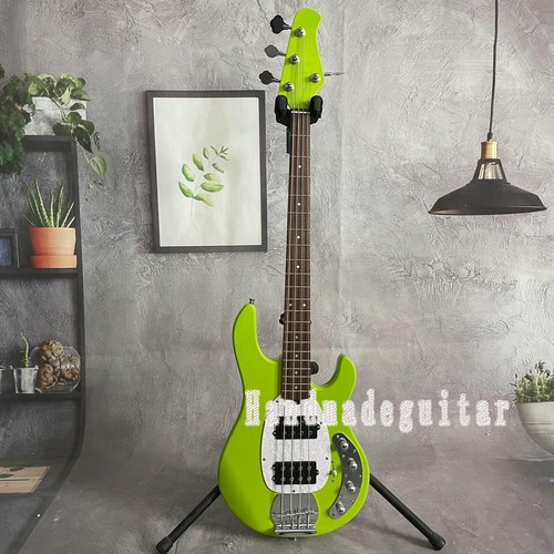 Green 4 Strings Stingray Electric Bass Guitar Basswood Body Maple Neck ...