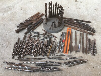 Over 100 Vintage DRILL BITS & Stand -Sutton, P & N, Frost, FE-HS ...