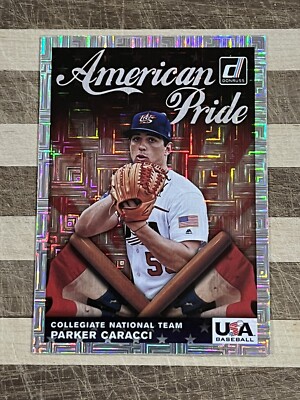 2019 Panini Donruss Baseball American Pride Rapture Parker Caracci Card ...