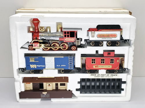 Silver Rail Express Train Set - New Bright Toys - Complete w Box - 1986 ...