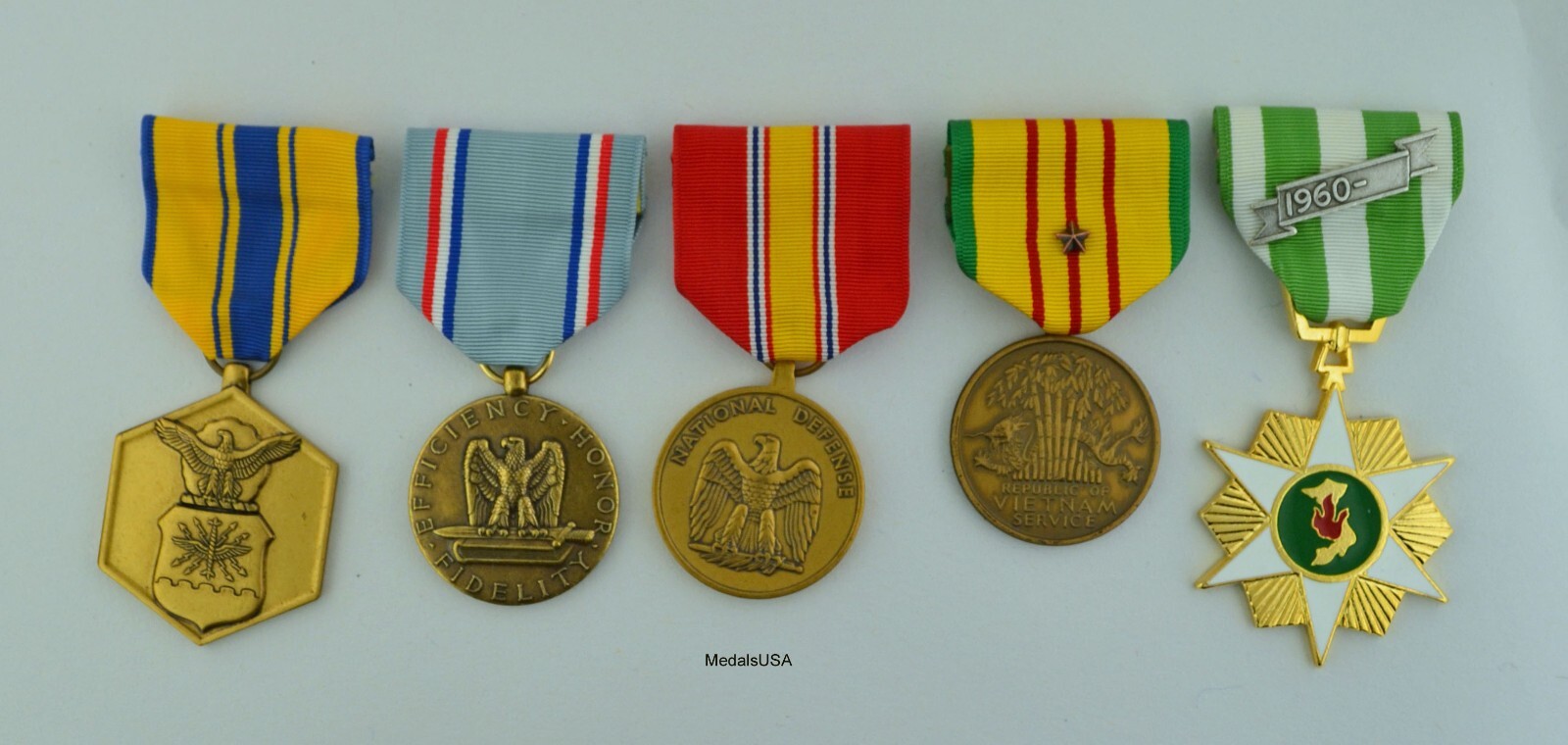 AIR FORCE VIETNAM MEDALS Commendation, Good Conduct, National Defense ...