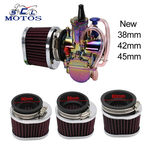 55mm Velocity Stack Air Filter Carburetor Carb Filters For ATV Dirt Pit ...