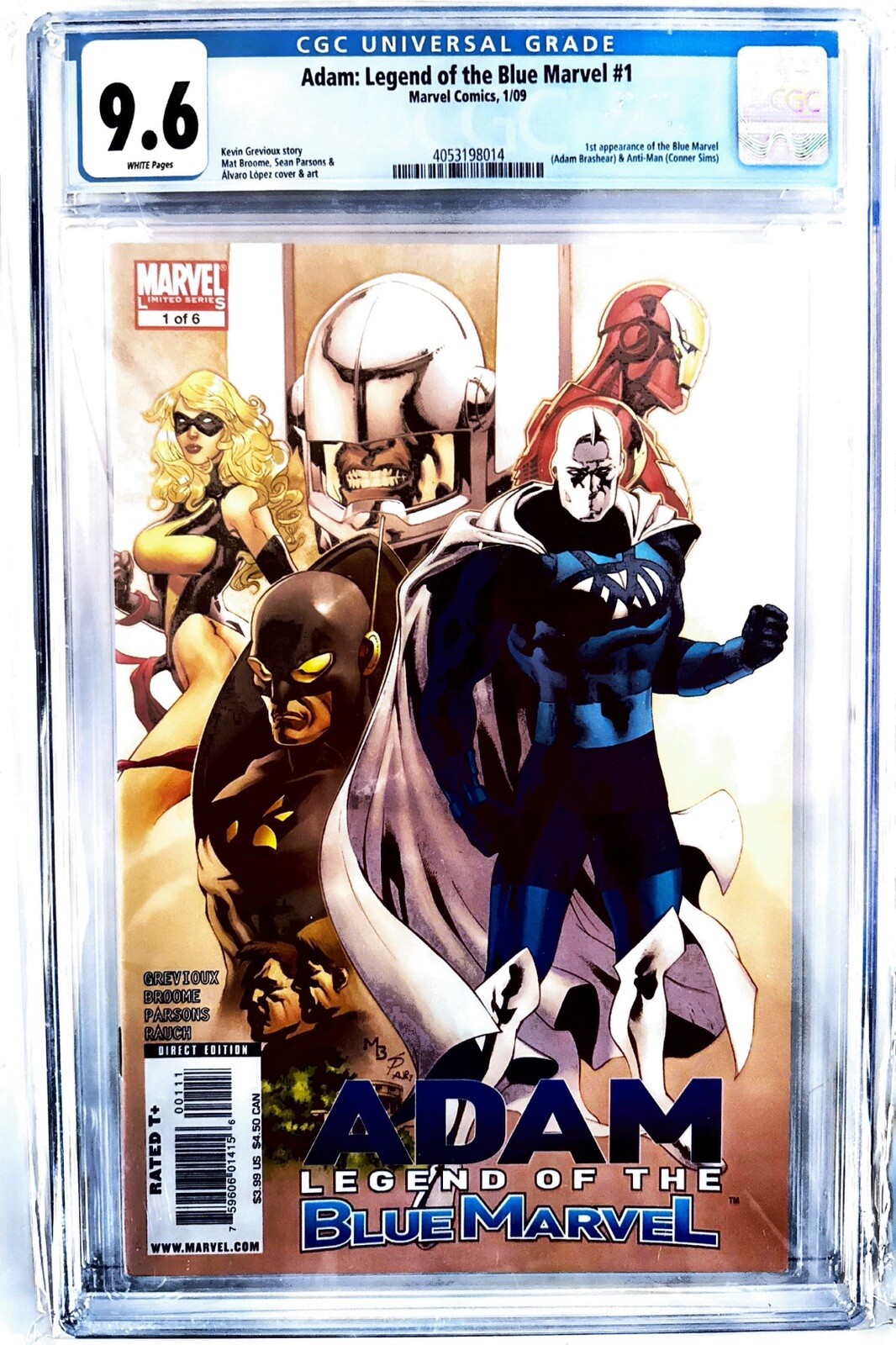 Adam: Legend of the Blue Marvel #1 (Marvel Comics 01/2009) CGC 9.6 ...