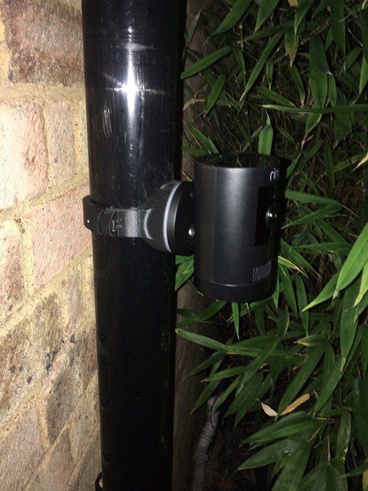 Ring Stick Up Outdoor Camera Mount 68mm Down Pipe Gutter Pole Bracket ...