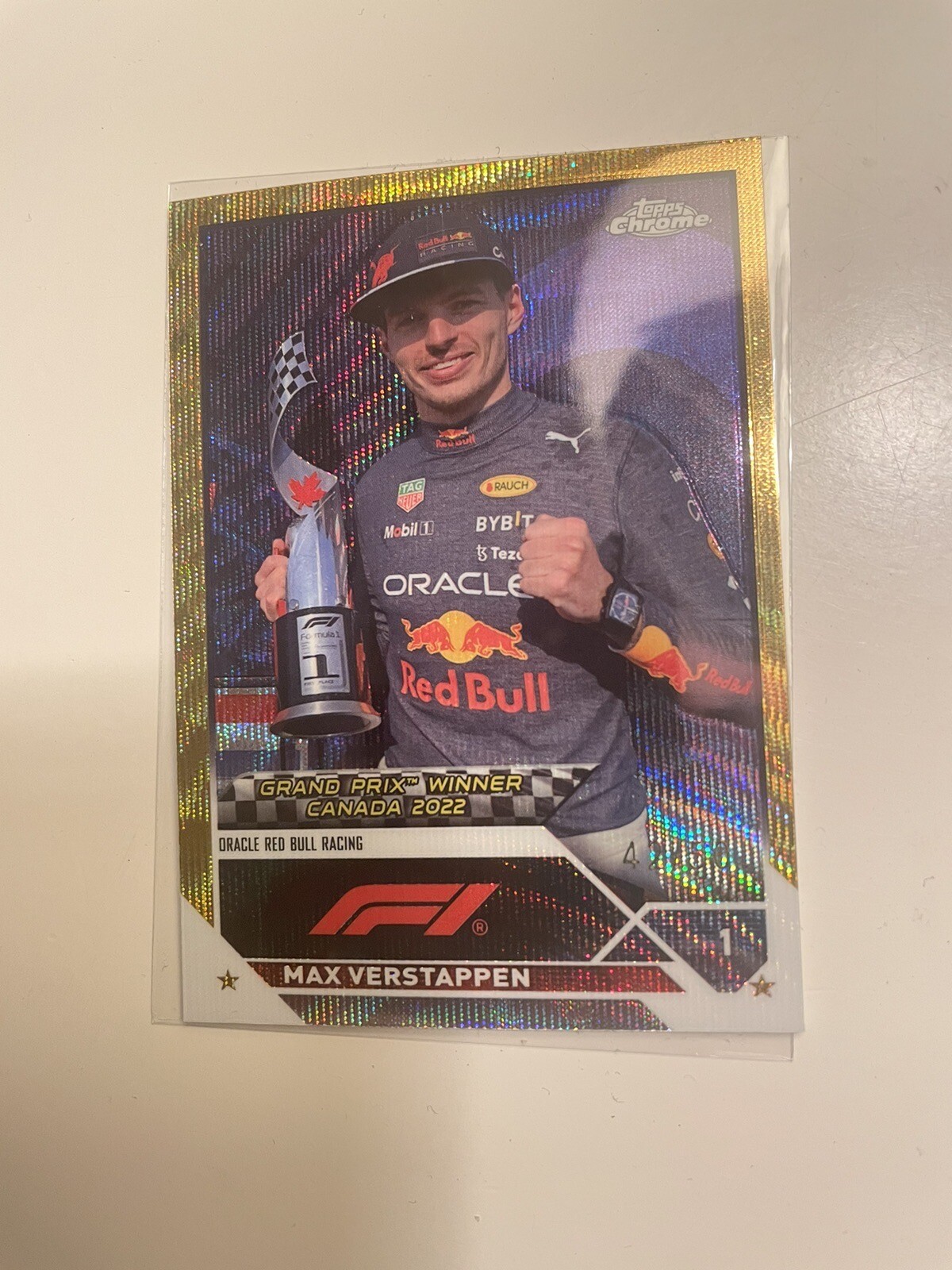 2023 Topps Formula 1 F1 Chrome Max Verstappen Gold Wave /50 152 Card | eBay