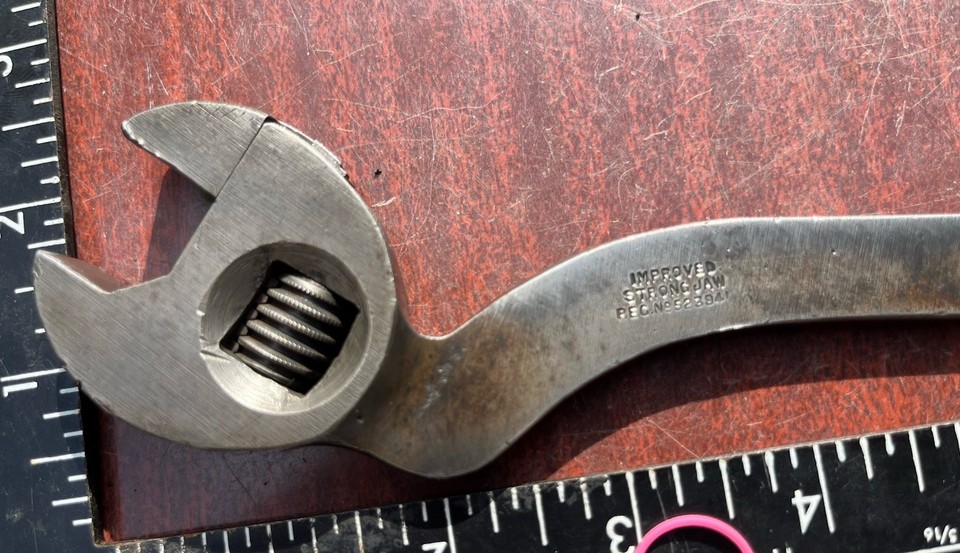 Strong Jaw Adjustable Spanner Wrench - Vintage old Tool Reg No 52394 | eBay