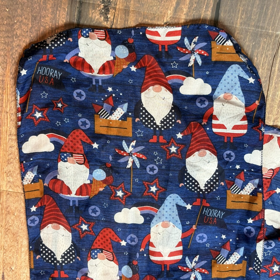 Greenbrier Scarf Womens 13x63 Patriotic USA Gnomes Summer Lightweight ...
