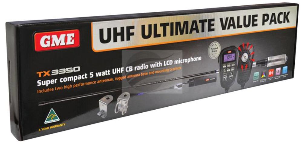 GME UHF CB RADIO 80 CHANNEL INC TX3350 AE4018K3 - TX3350UVP -ULTIMATE ...