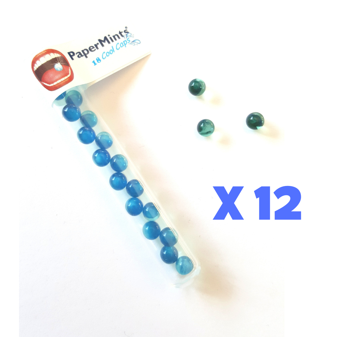 Papermints Cool Caps Breath Refreshers 12 X Tubes of 18 Capsules BULK ...