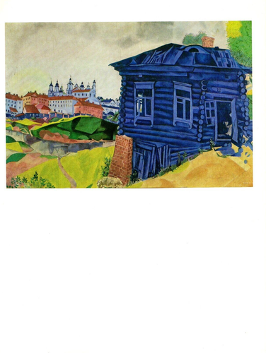 1972 Vintage MARC CHAGALL "THE BLUE HOUSE, MAISON BLEUE" COLOR offset ...