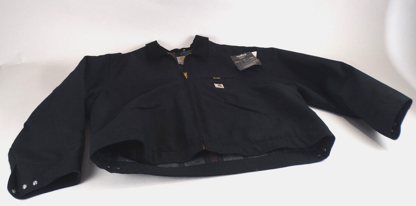 Carhartt #J001 Duck Detroit Jacket Blanket Lined (sz 4X/Black) MADE IN ...