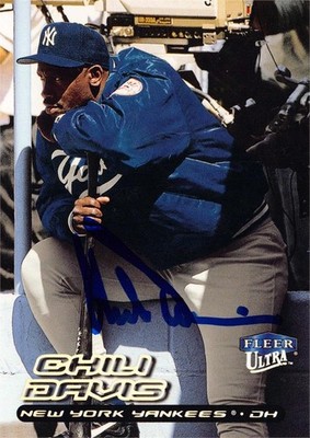 Chili Davis autographed baseball card 2000 Fleer Ultra #197 (New York ...