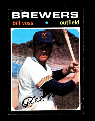 1971 TOPPS "BILL VOSS" MILWAUKEE BREWERS SP (HIGH #671) NM-MT OR BETTER ...