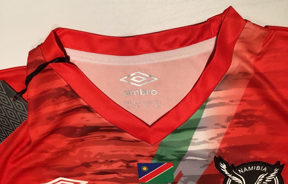 Namibia Men's Home Jersey Red Umbro NWT M-2XL | eBay