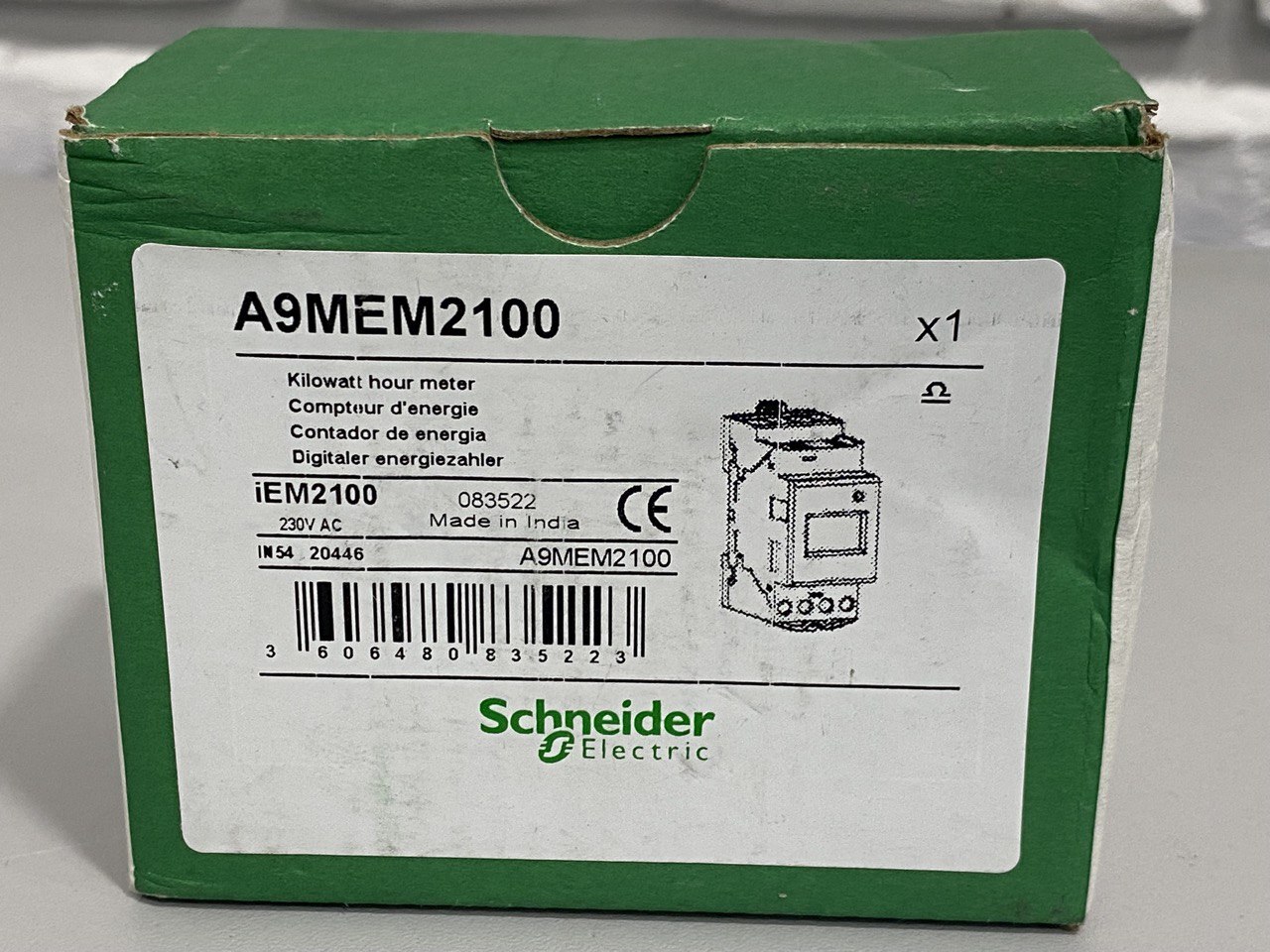 modular single phase power meter Acti 9 iEM2100 230V 63A A9MEM2100 ...